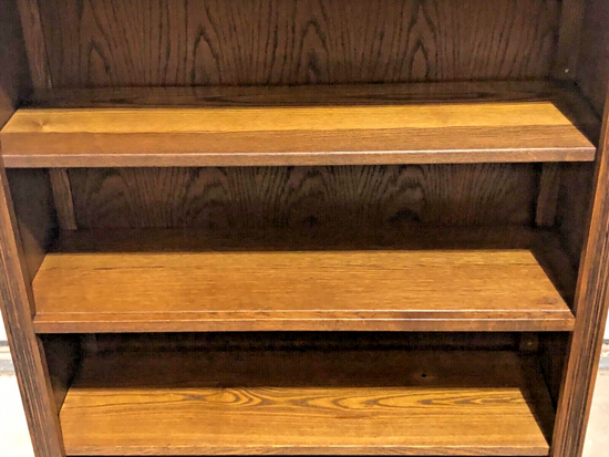 000854....Handsome Carved Oak Bookcase / Old Charm Bookcase ( sold ...