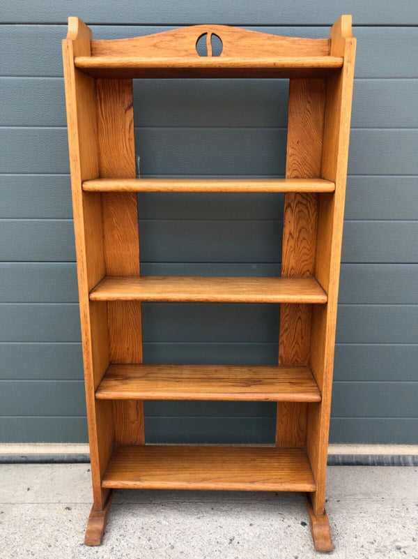 000835....Handsome Arts And Crafts Oak Bookcase / Oak Bookshelves ( so ...