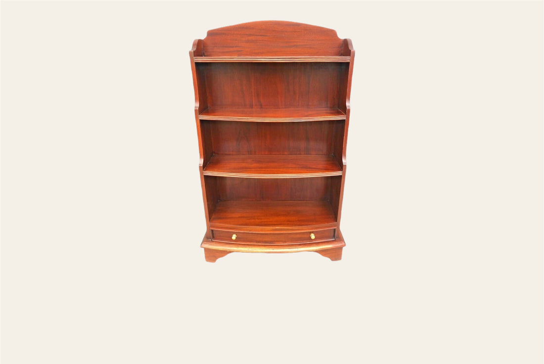 030.....Vintage Mahogany "Regency Style" Bookcase With Drawer ...