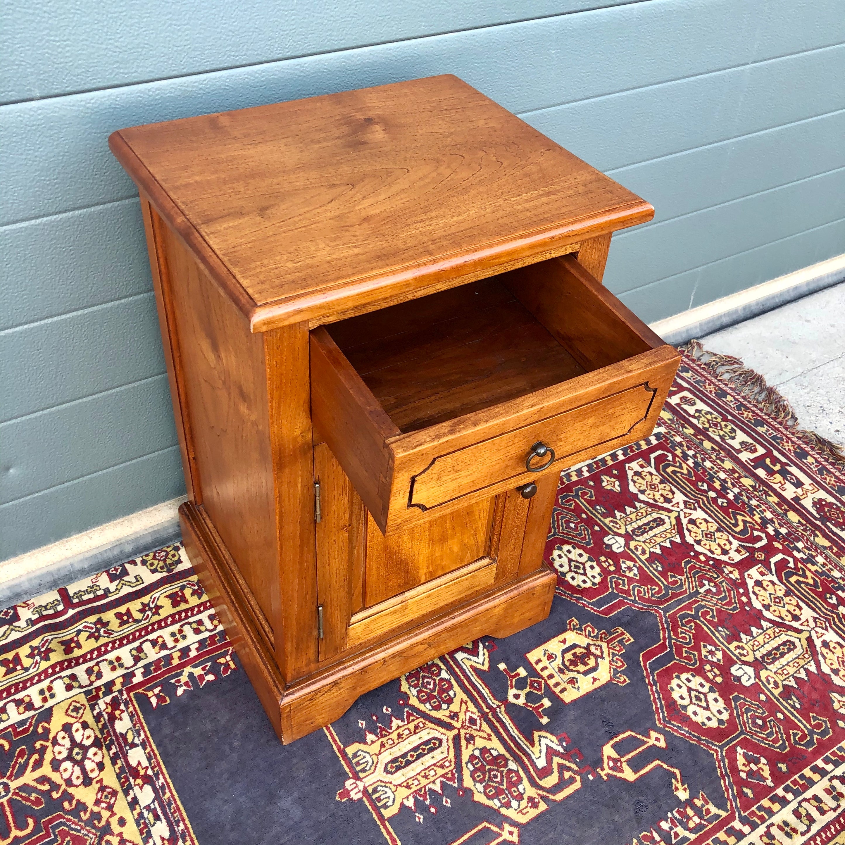 A Pair Of Solid Teak Vintage Bedside Cabinets / Vintage Bedside Tables ...