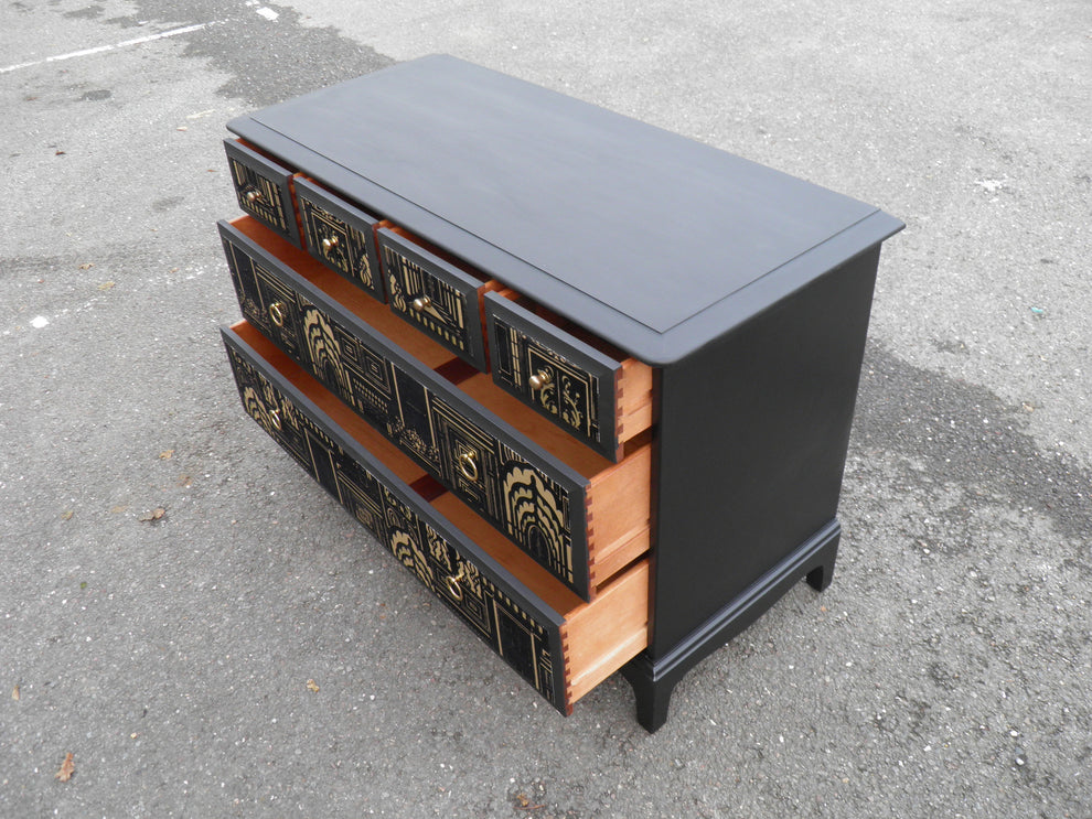 Upcycled Retro Stag Minstrel Range Decoupage Chest Drawers – Ipplepen ...