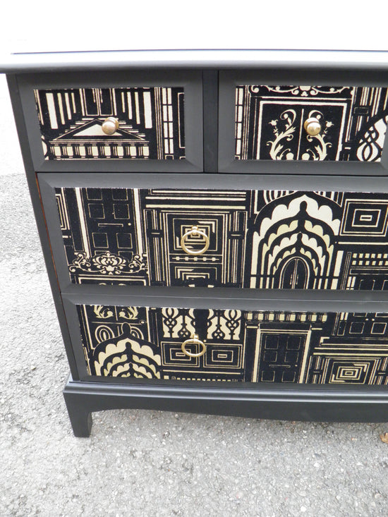 Upcycled Retro Stag Minstrel Range Decoupage Chest Drawers – Ipplepen ...