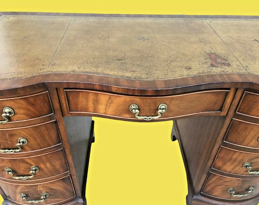 010.....Handsome Mahogany Reprodux Desk - SOLD – Ipplepen Interiors